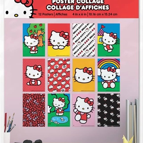 Hello Kitty | Wall Decor | Hello Kitty Poster Collage | Poshmark